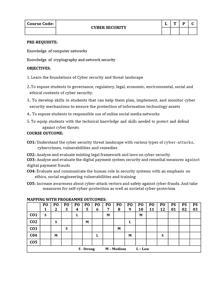 Cyber Security Pdf Security Computer Security