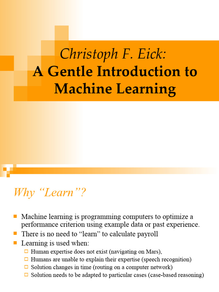 4368 ML Intro | PDF | Career & Growth | Computers 4368 ML Intro | PDF | Career & Growth | Computers