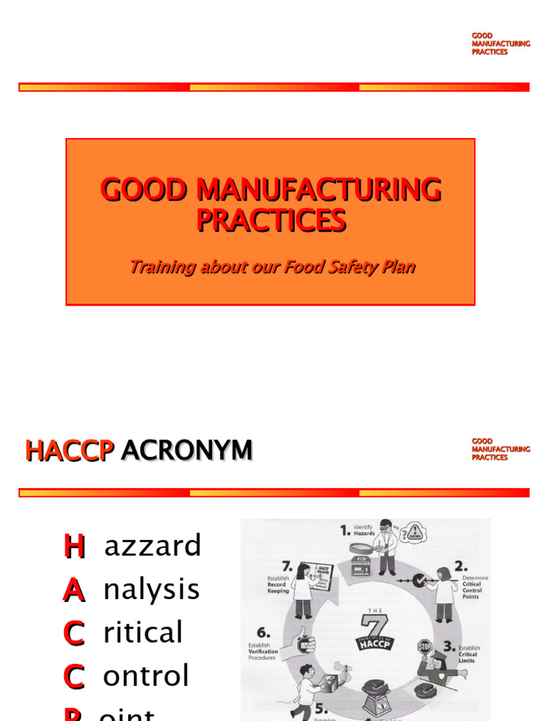 HACCP & GMP Food Safety Training | PDF