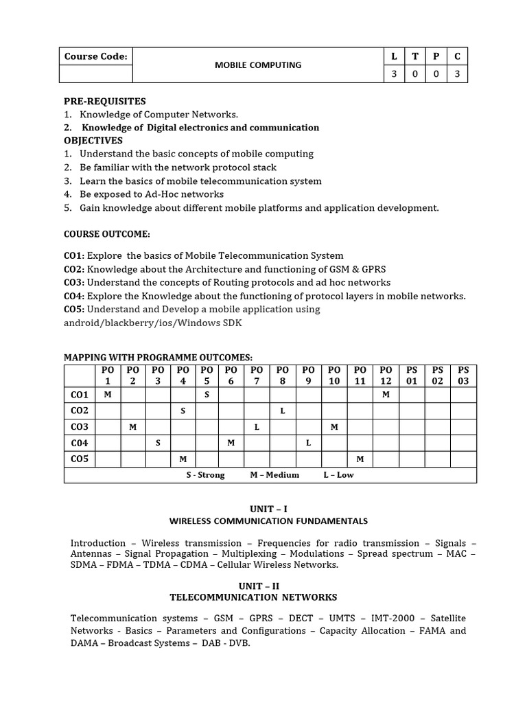 Mobile Computing | PDF | Computer Network | Telecommunications