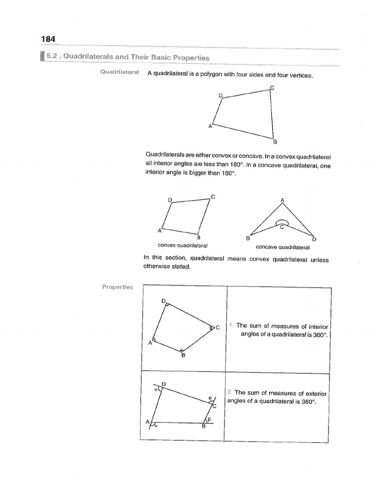 Math Workbook-10!5!1 3 Geometry Quadrilaterals 4 | PDF