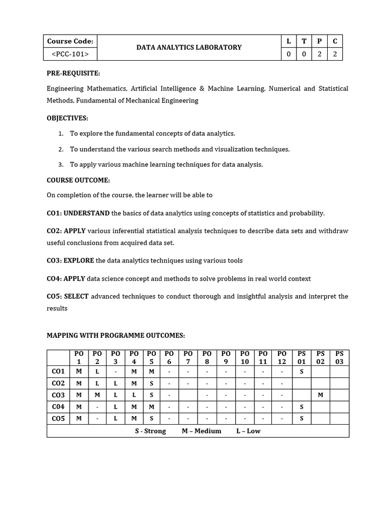 Data Analytics Lab | PDF