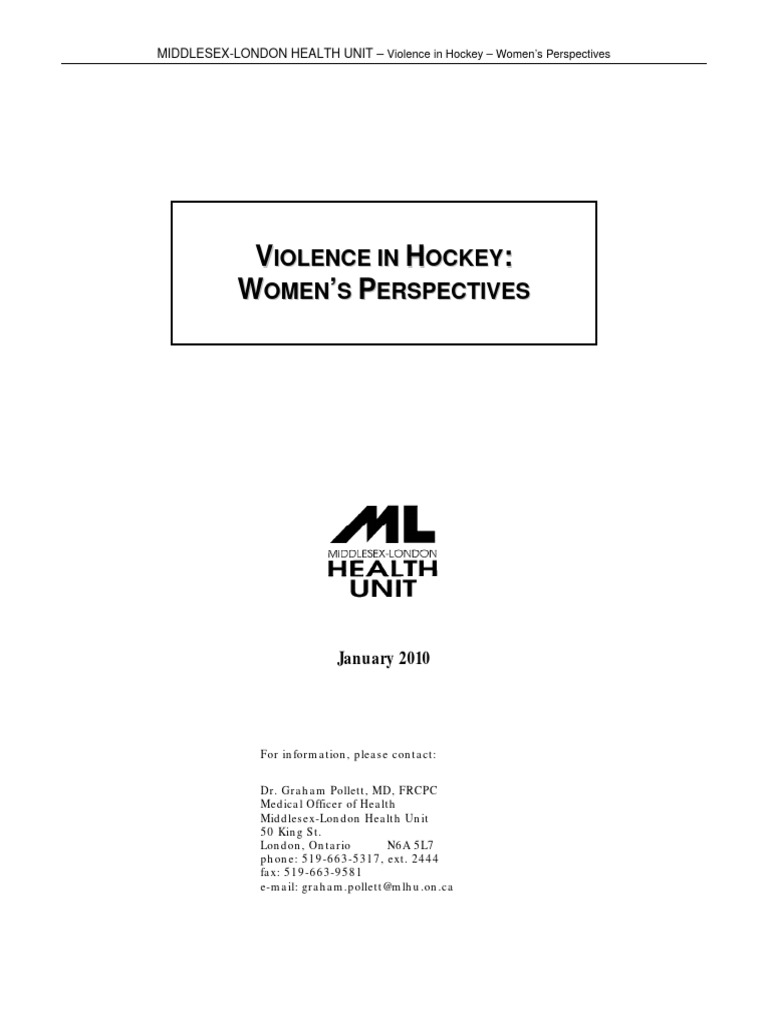 Mlhu Violence in Hockey Women Perspective | PDF