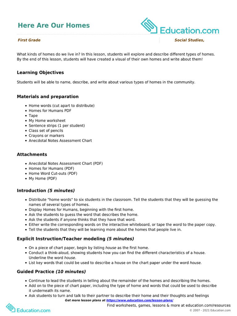 Usr Local SRC Education - Com Files Static Lesson-Plans Here-Are-our-homes Here-Are-our-homes | PDF
