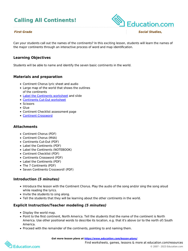 Usr Local SRC Education - Com Files Static Lesson-Plans Calling-All-continents Calling-All ...