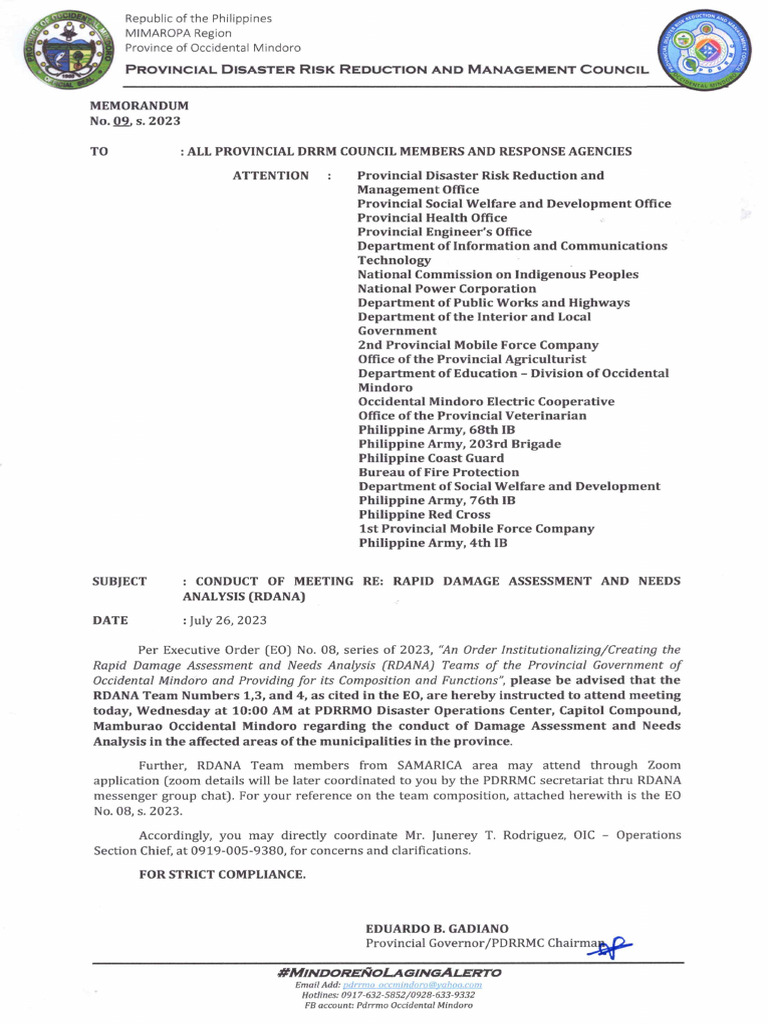 Conduct of Meeting Re Rdana | PDF