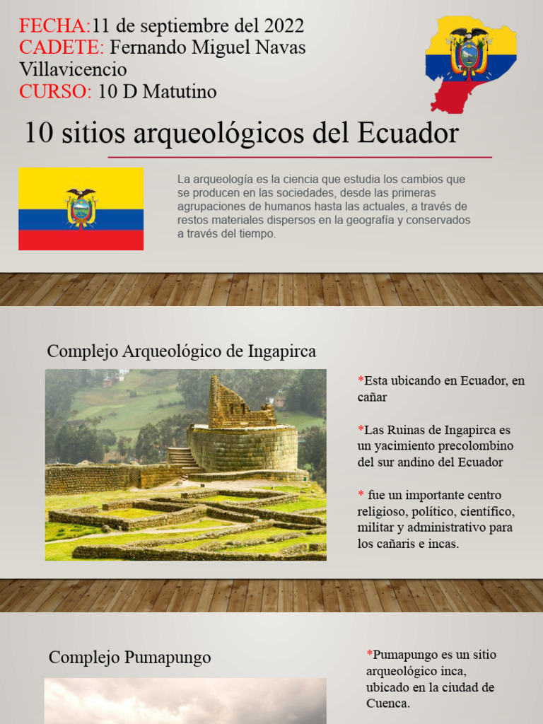 10 Sitios Arqueológicos del Ecuador | PDF | Ecuador | Arqueología