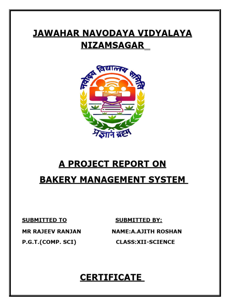 CS Project Report Template Tacha | PDF