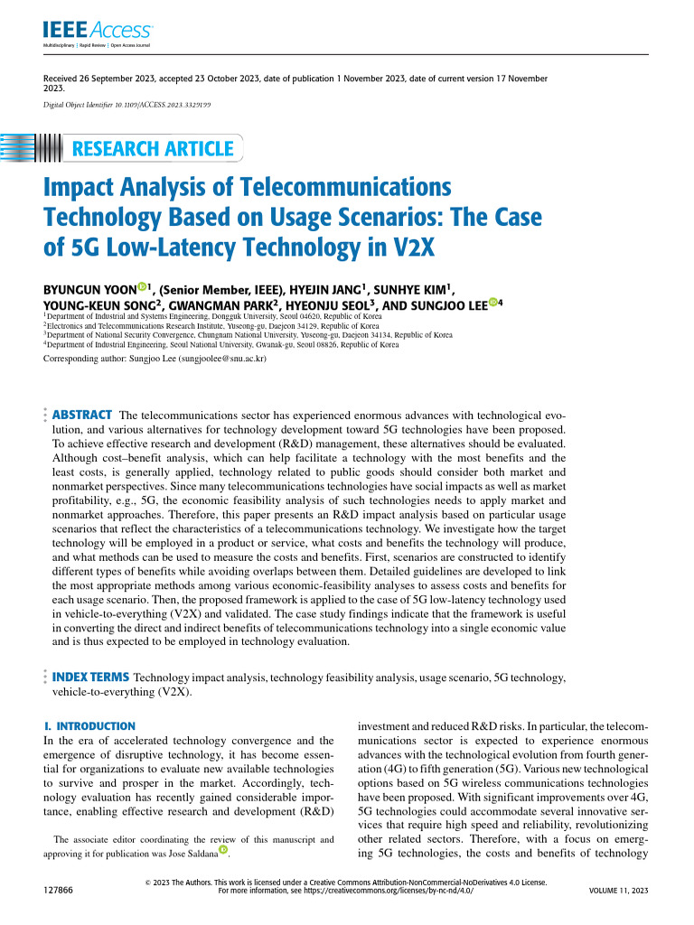 Impact Analysis of Telecommunications Technology Based On Usage ...