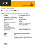 SikaQuick®-1000 Product Data Sheet | PDF | Concrete | Strength Of Materials