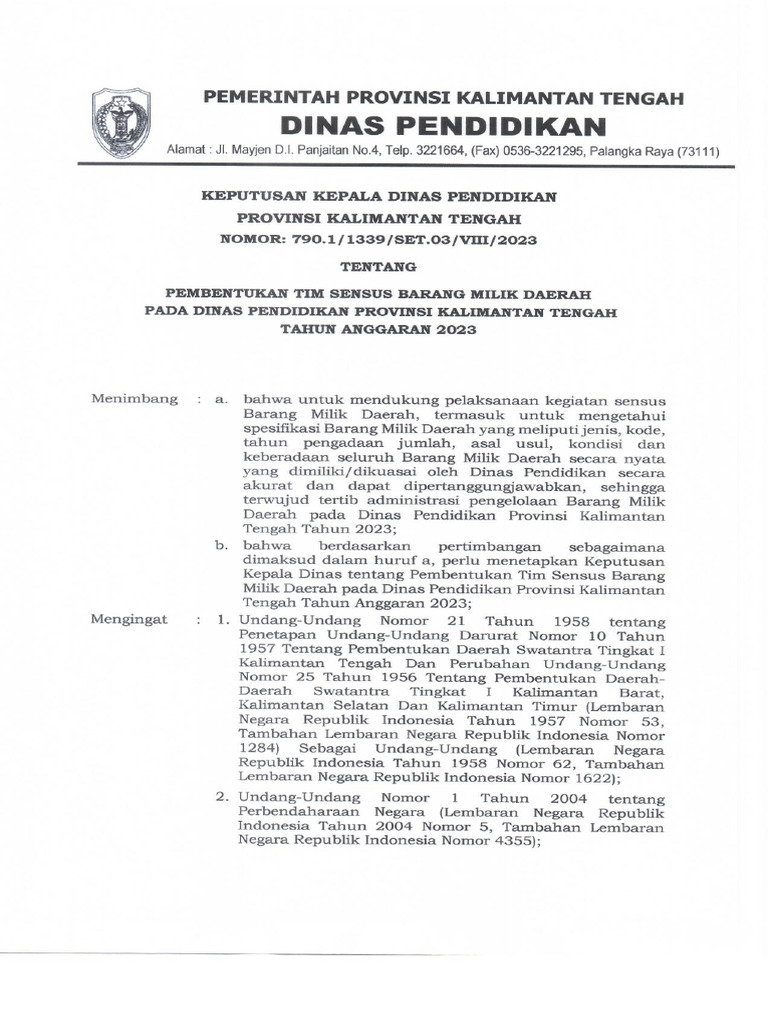 SK Tim Sensus Ta 2023 | PDF