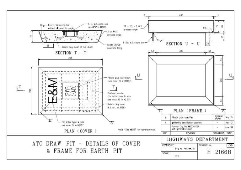 Earth Pit Drawing and Details | PDF