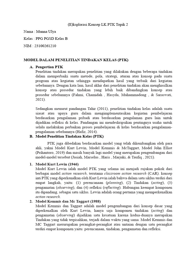 (E) Ksplorasi Konsep LK PTK Topik 2 | PDF