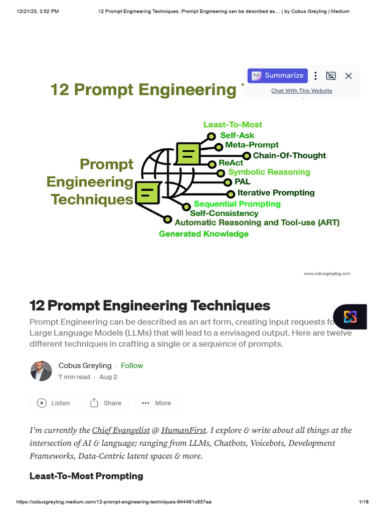 12 Prompt Engineering Techniques | PDF | Cognitive Science | Computing