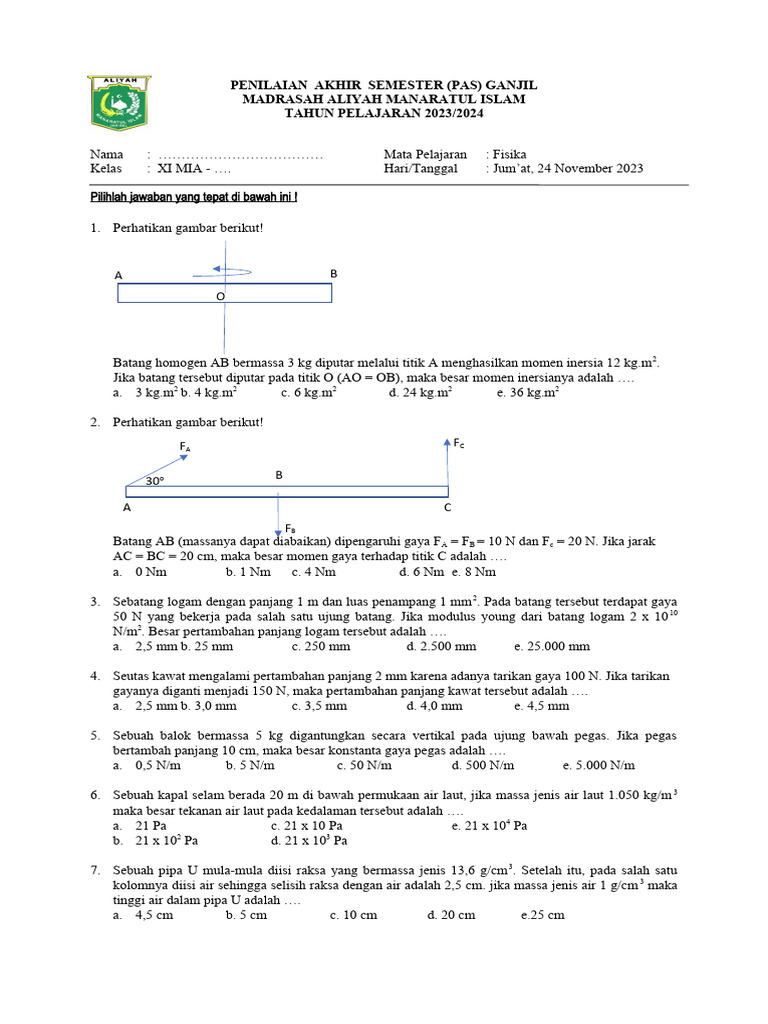 Pas - Xi Ganjil | PDF