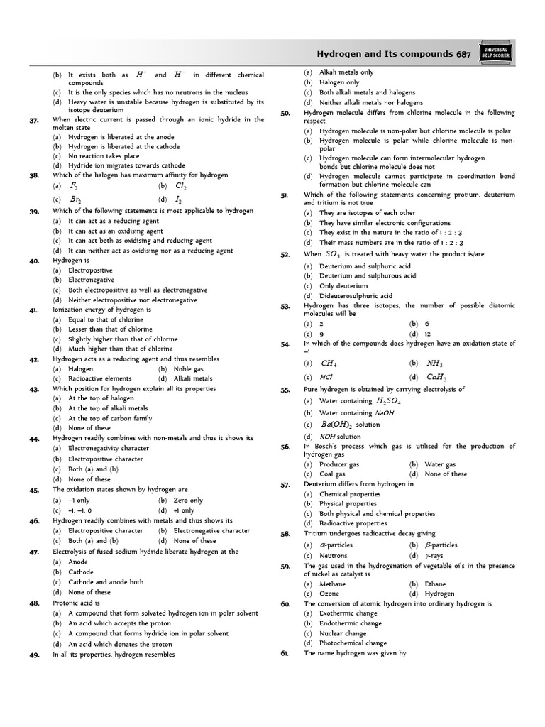 Hydrogen QnA | PDF