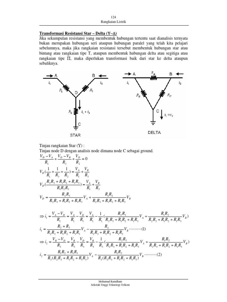 Transformasi Star Delta | PDF | Metode & Bahan Ajar