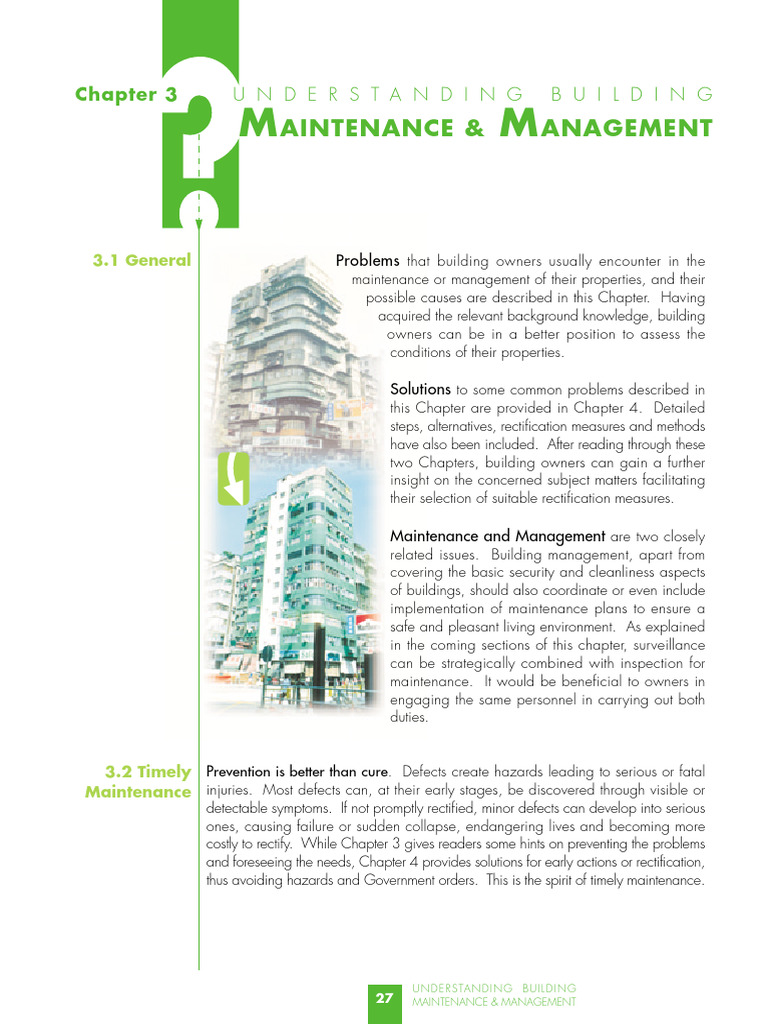 01 Building Maintenance Summary | PDF