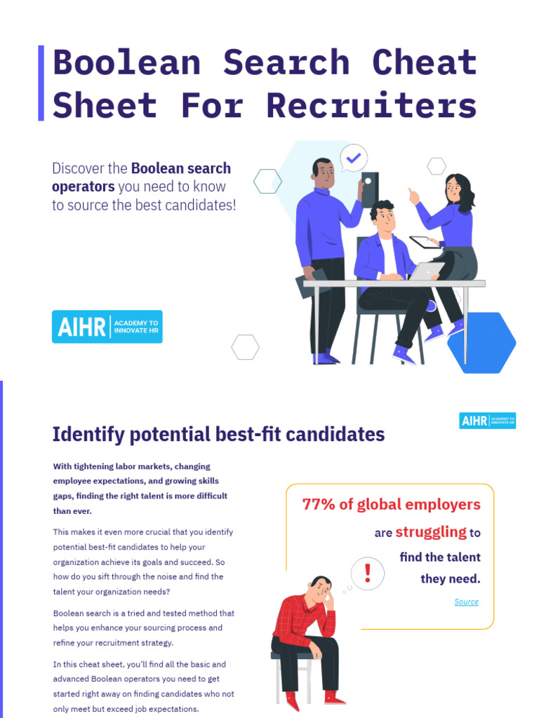 AIHR Boolean Search Cheat Sheet | PDF AIHR Boolean Search Cheat Sheet | PDF