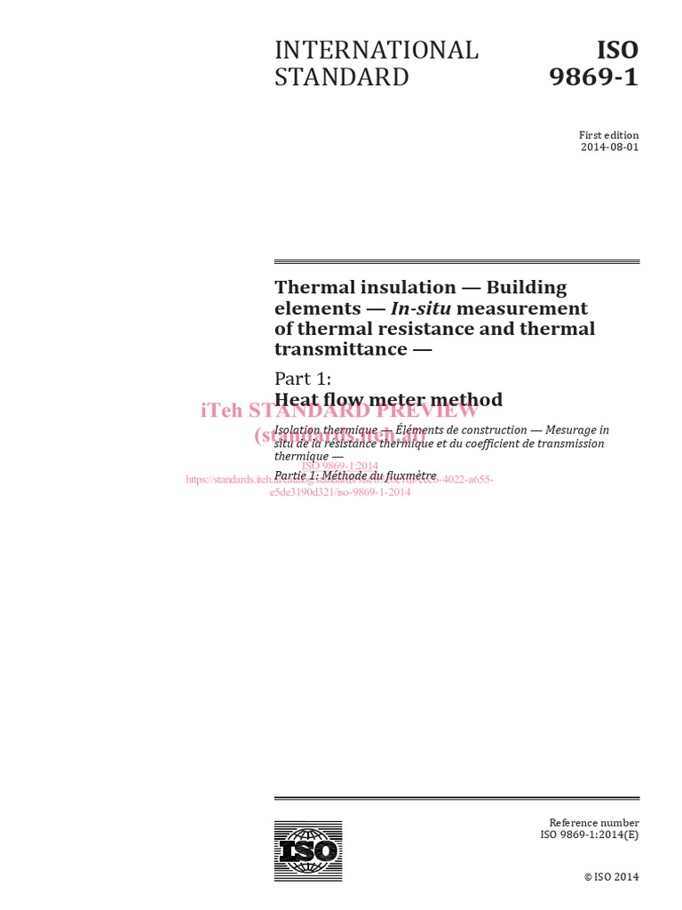 ISO-9869 Thermal Insulation - Building | PDF