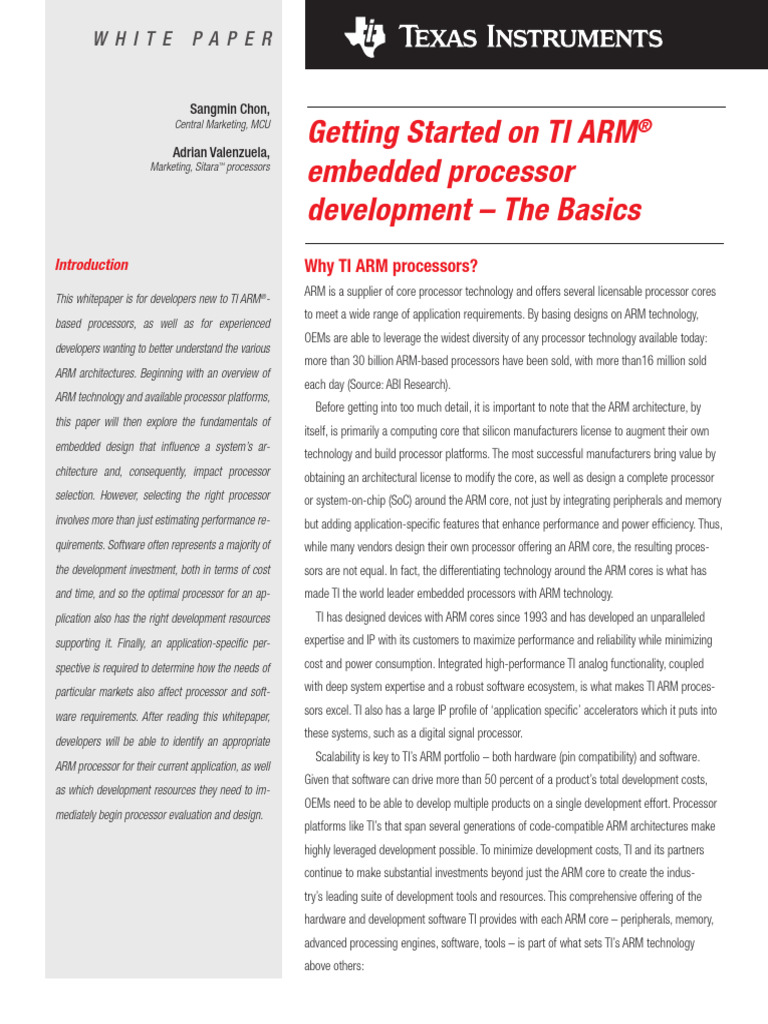 Silo - Tips - Getting Started On Ti Arm Embedded Processor Development The Basics | PDF