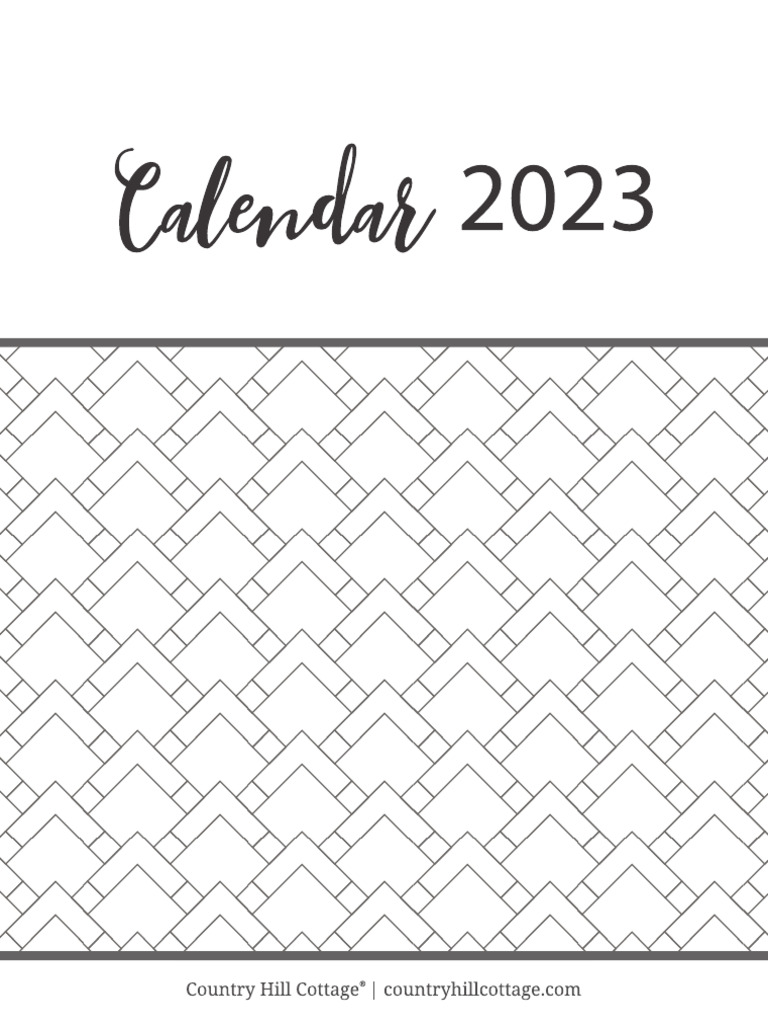 Country Hill Cottage Calendar 2023 | PDF