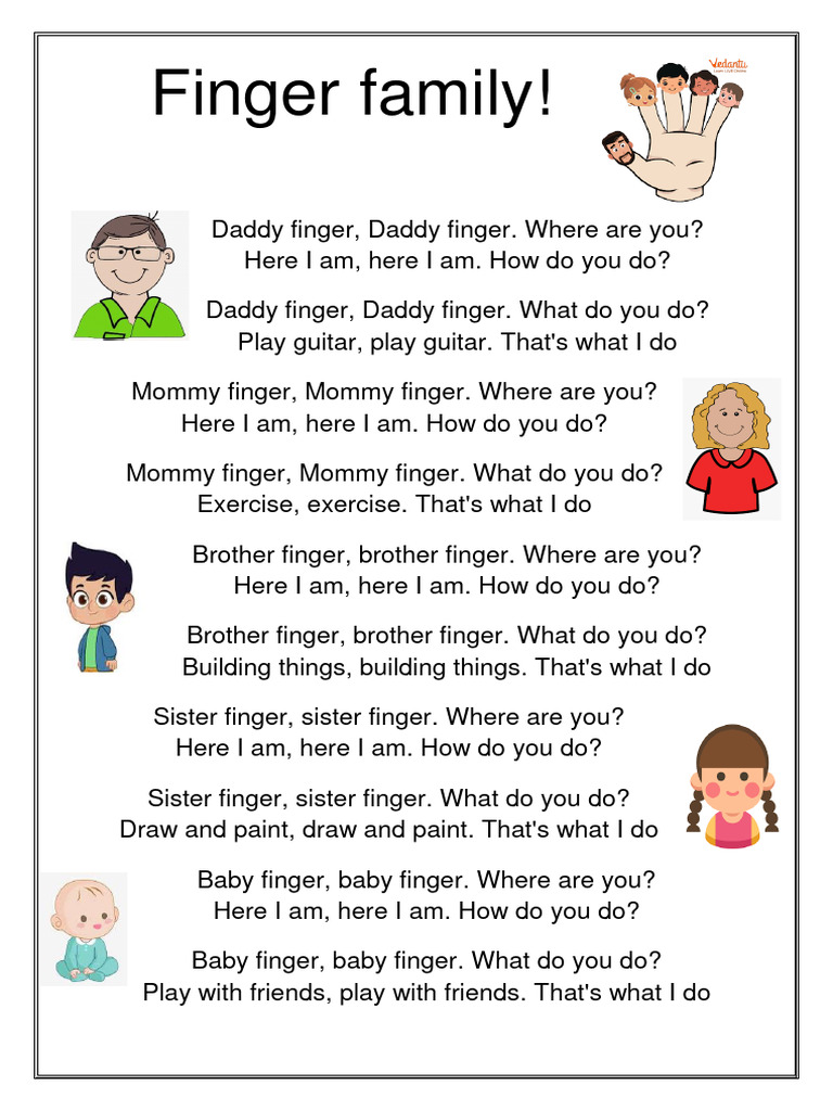 Finger Family | PDF | Language Arts & Discipline | Foreign Language Studies