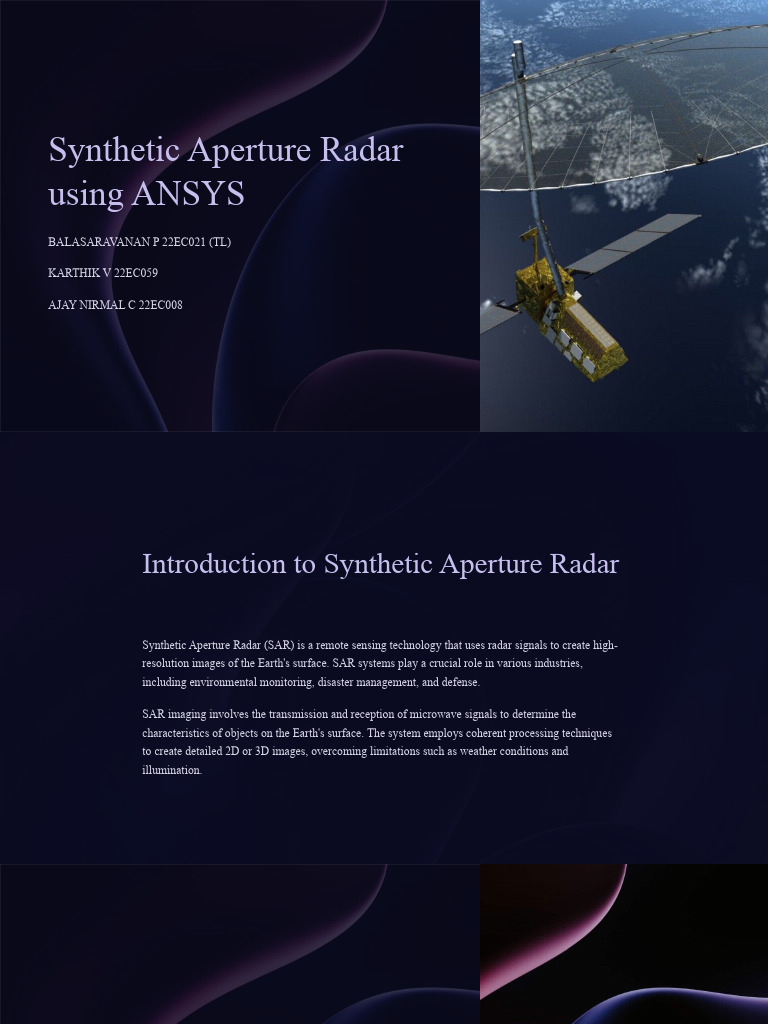 Synthetic Aperture Radar Using ANSYS | PDF | Radar | Simulation