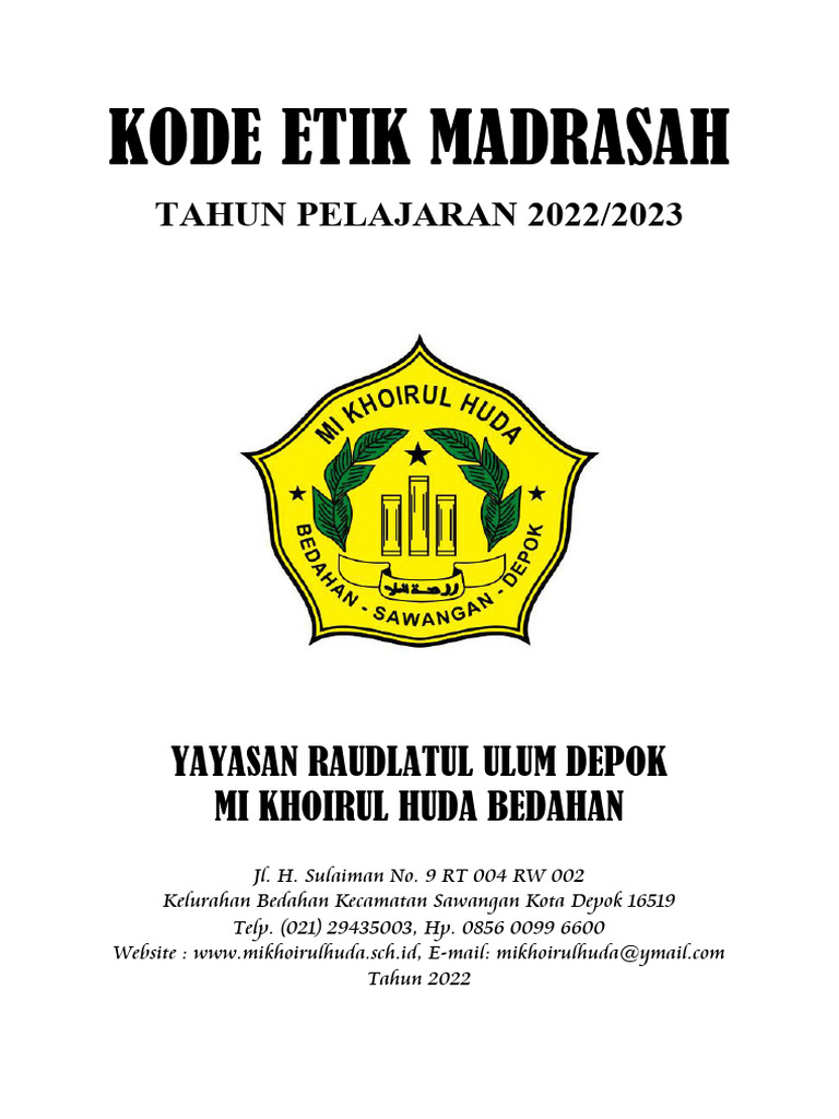 Kode-Etik-Madrasah | PDF