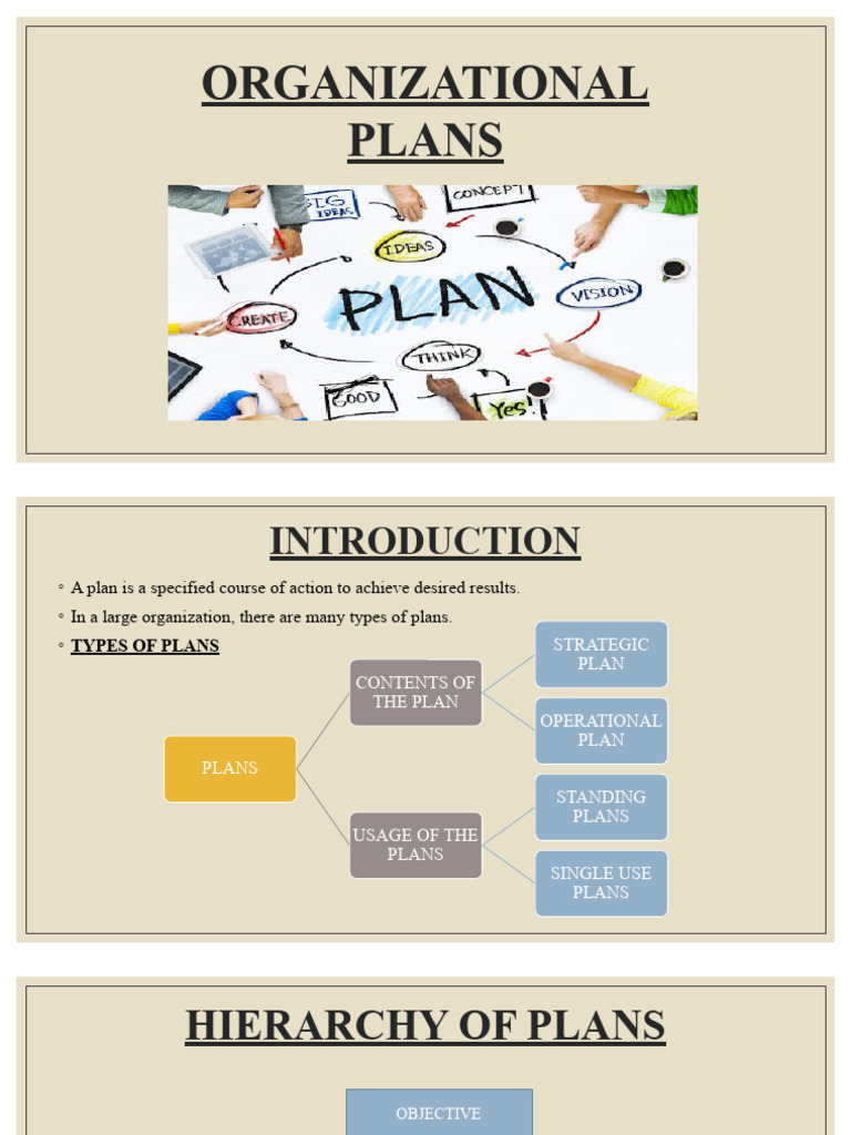 Organizational Plans | PDF | Strategic Management | Goal