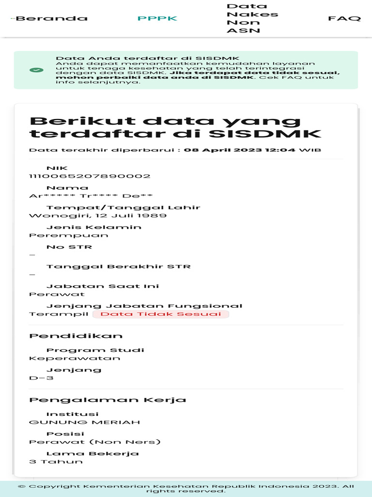 Portal Cek Data SISDMK | PDF | Komputer