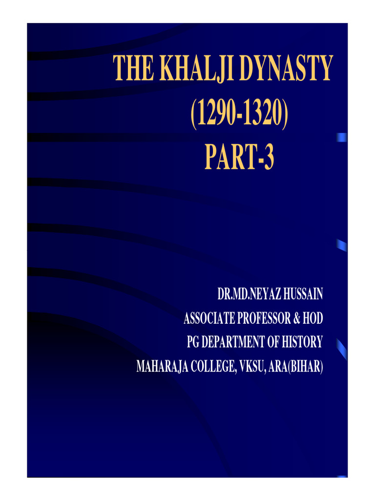 5ecde09318f4d20200527033755UG BA HISTORY HONS_PART 3_THE KHALJI DYNASTY ...