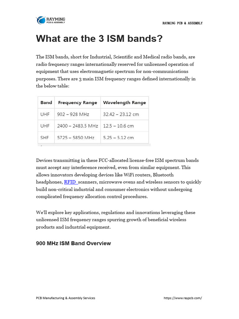 What Are The 3 ISM Bands | PDF | Wi Fi | Ieee 802.11