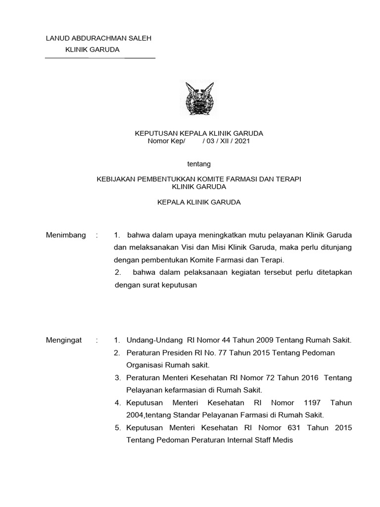 Ep. 02 SK KFT Klinik Garuda | PDF