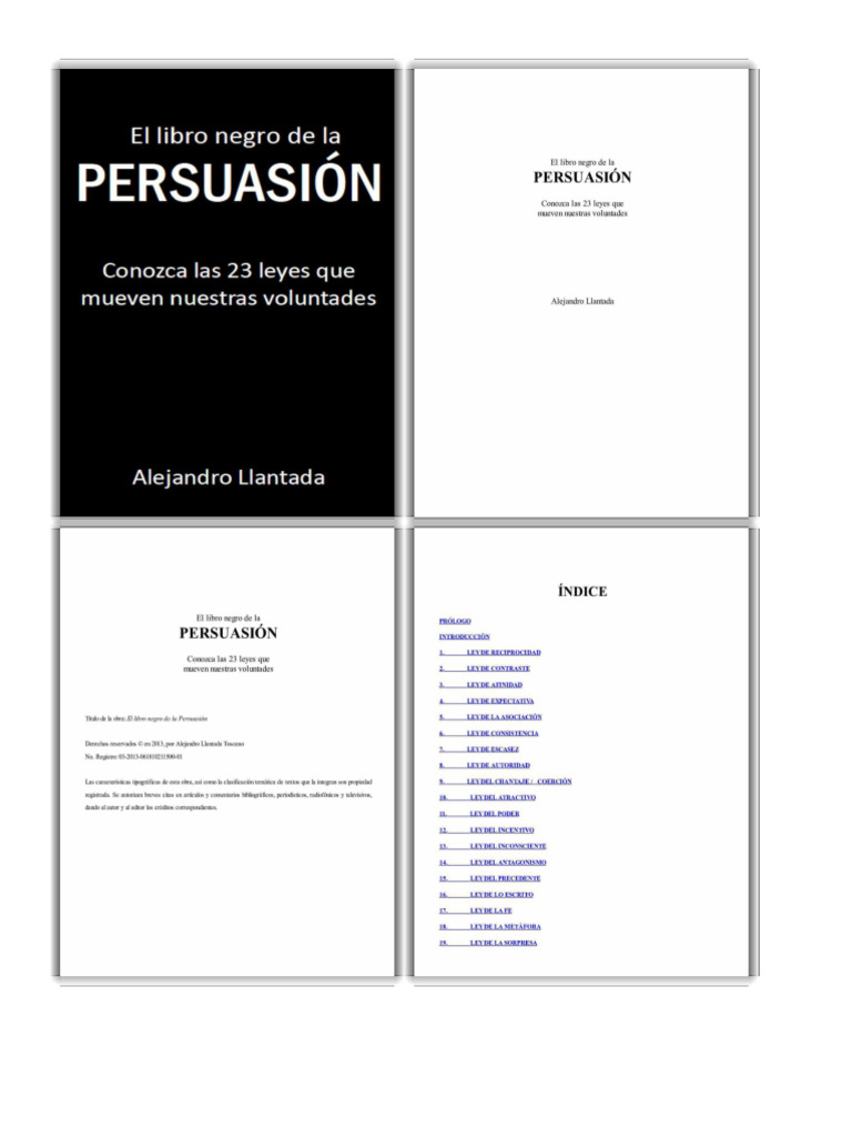 El Libro Negro de La Persuasion - Alejandro Llantada - PDF - TOAZ - Info | PDF
