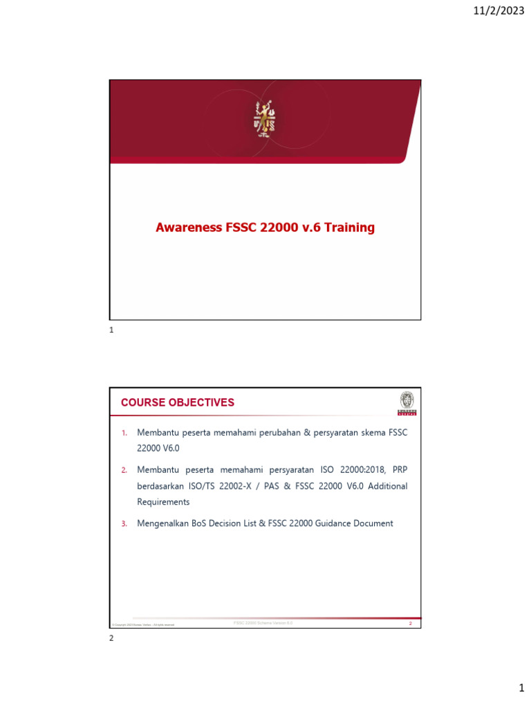FSSC 22000 v6 (Packaging) | PDF