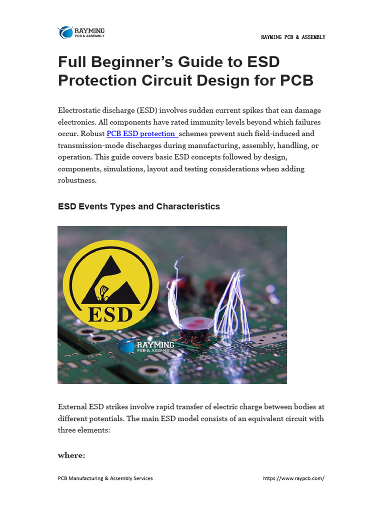 Full Beginner's Guide To ESD Protection Circuit Design For PCB | PDF | Electrostatic Discharge ...