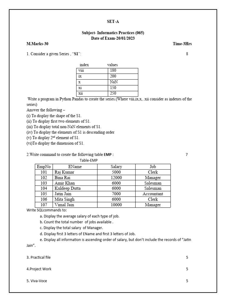Practical 2023 | PDF