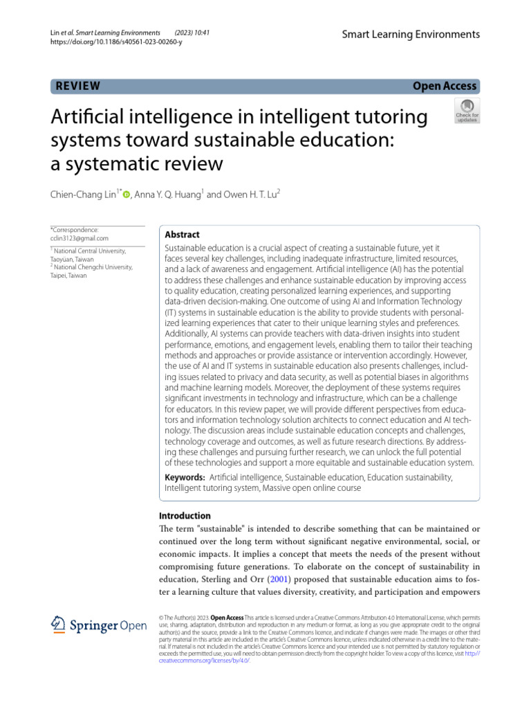 Artificial Intelligence in Intelligent Tutoring Systems Toward ...