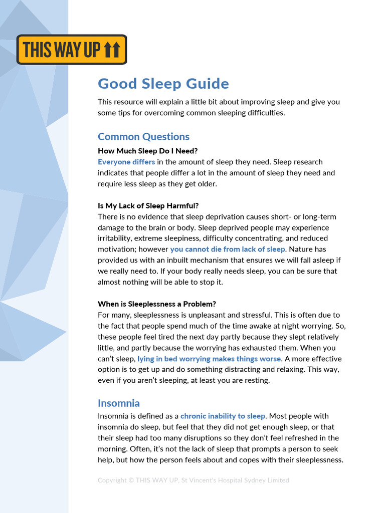 Good Sleep Guide | PDF