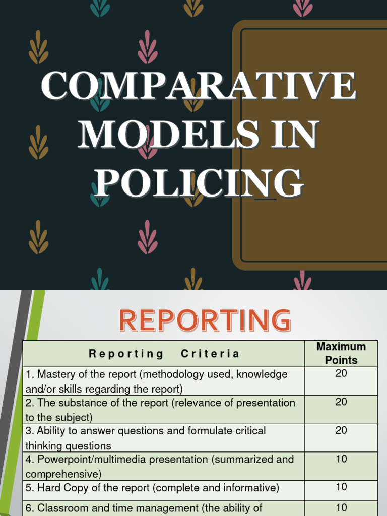 Comparative Models in Policing | PDF