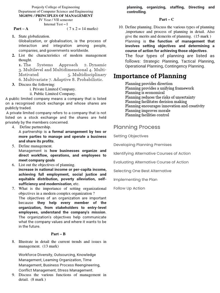 POM 2 Answer Key | PDF