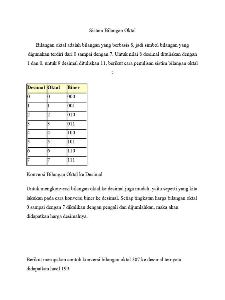 Sistem Bilangan Oktal Pdf 