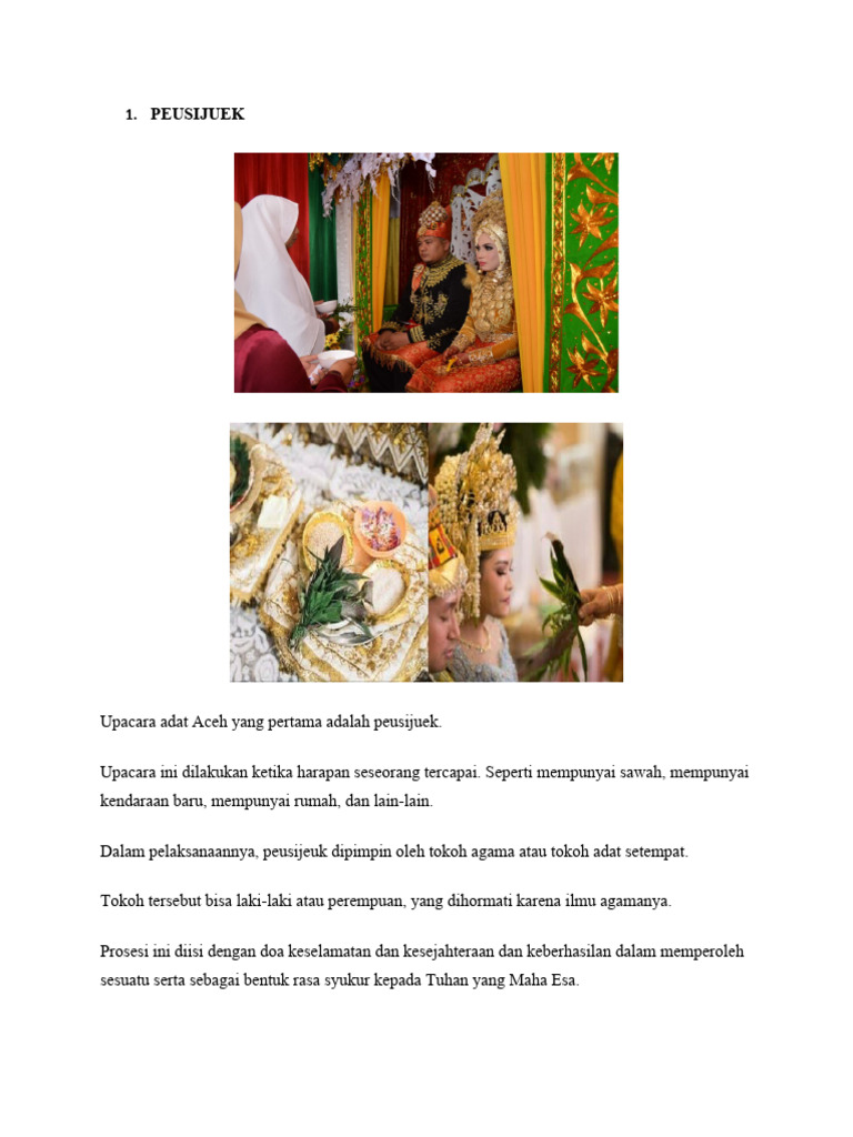 Upacara Adat Aceh | PDF