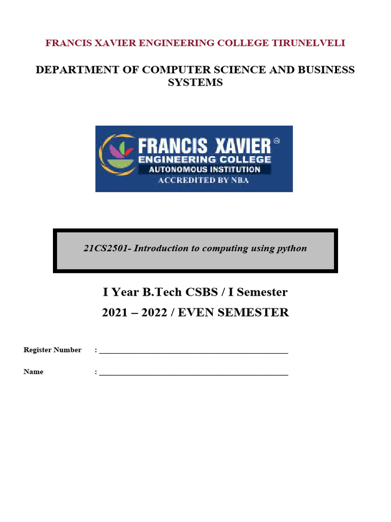 Python Lab Manual Final | PDF