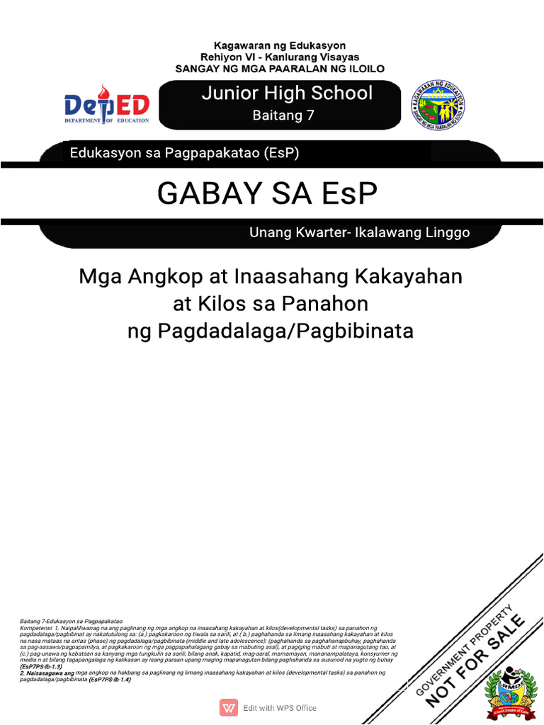 EsP Grade 7-Q1-Wk2 | PDF