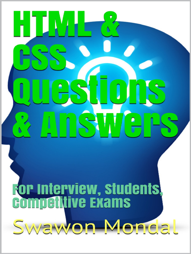 HTML Css Questions Answers For Interview Students Competitive Exams | PDF