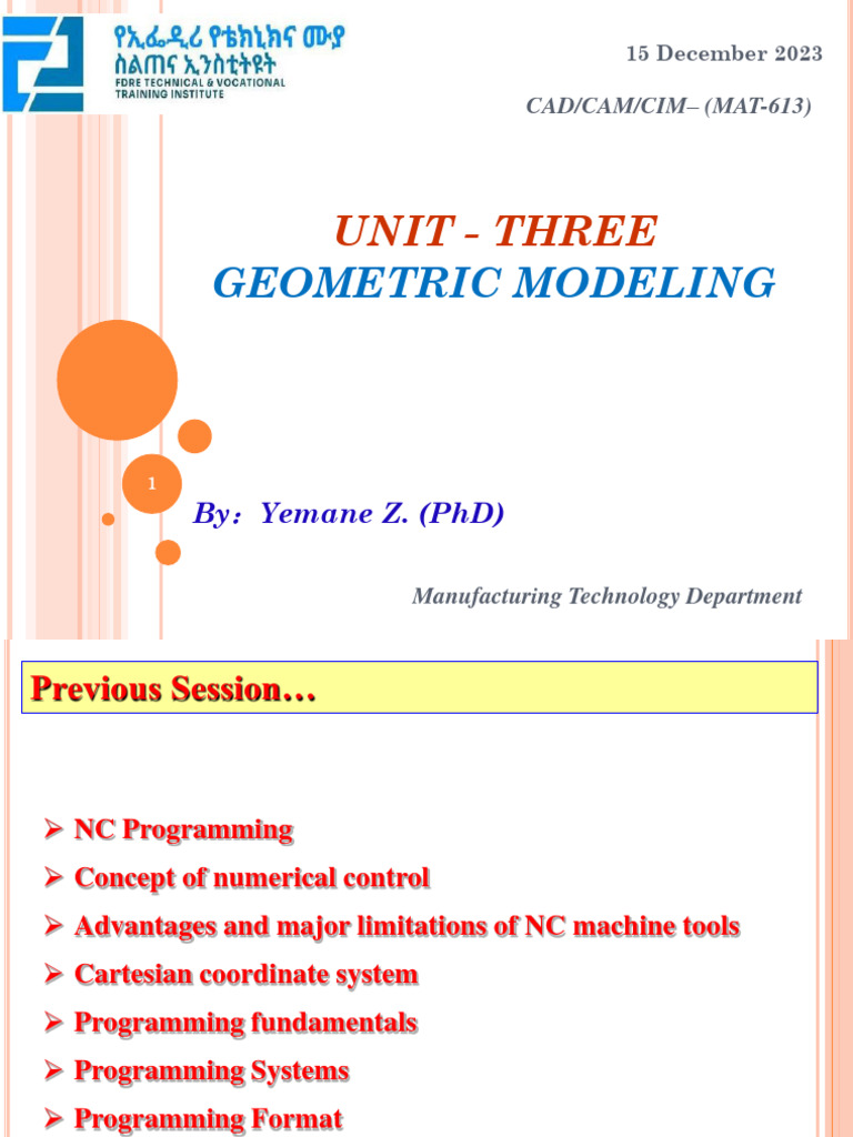 Unit Three Geometric Modeling 2016 | PDF | Art | Computers