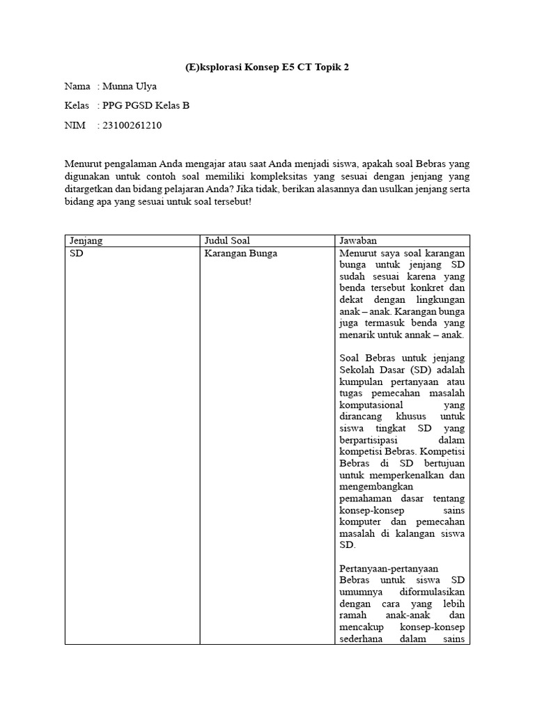 (E) Ksplorasi Konsep E5 CT Topik 2 | PDF
