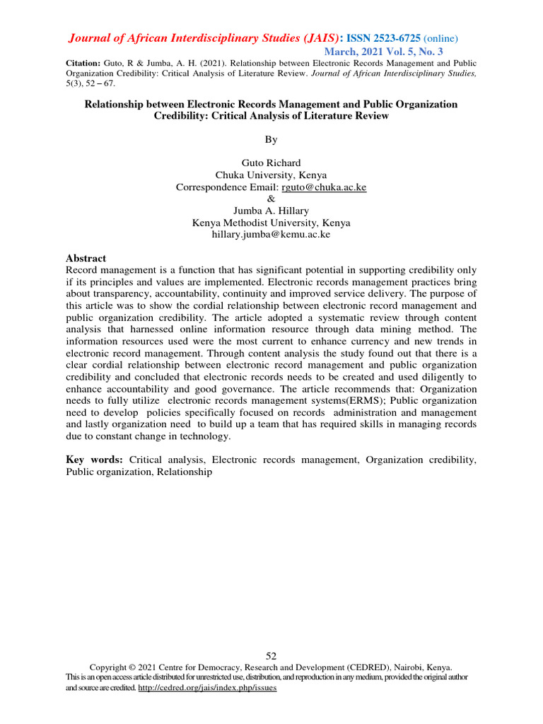 Electronic Records Management and Public | PDF | Records Management ...